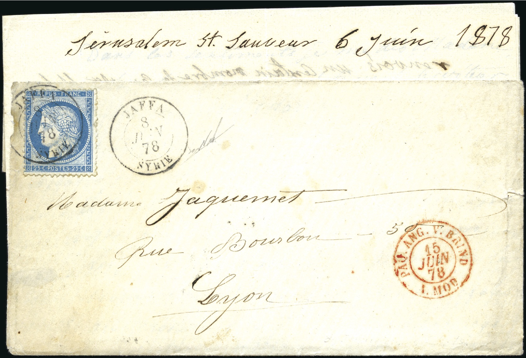 Stamp Auction - palestine and holy land French Levant Post - Ottoman ...