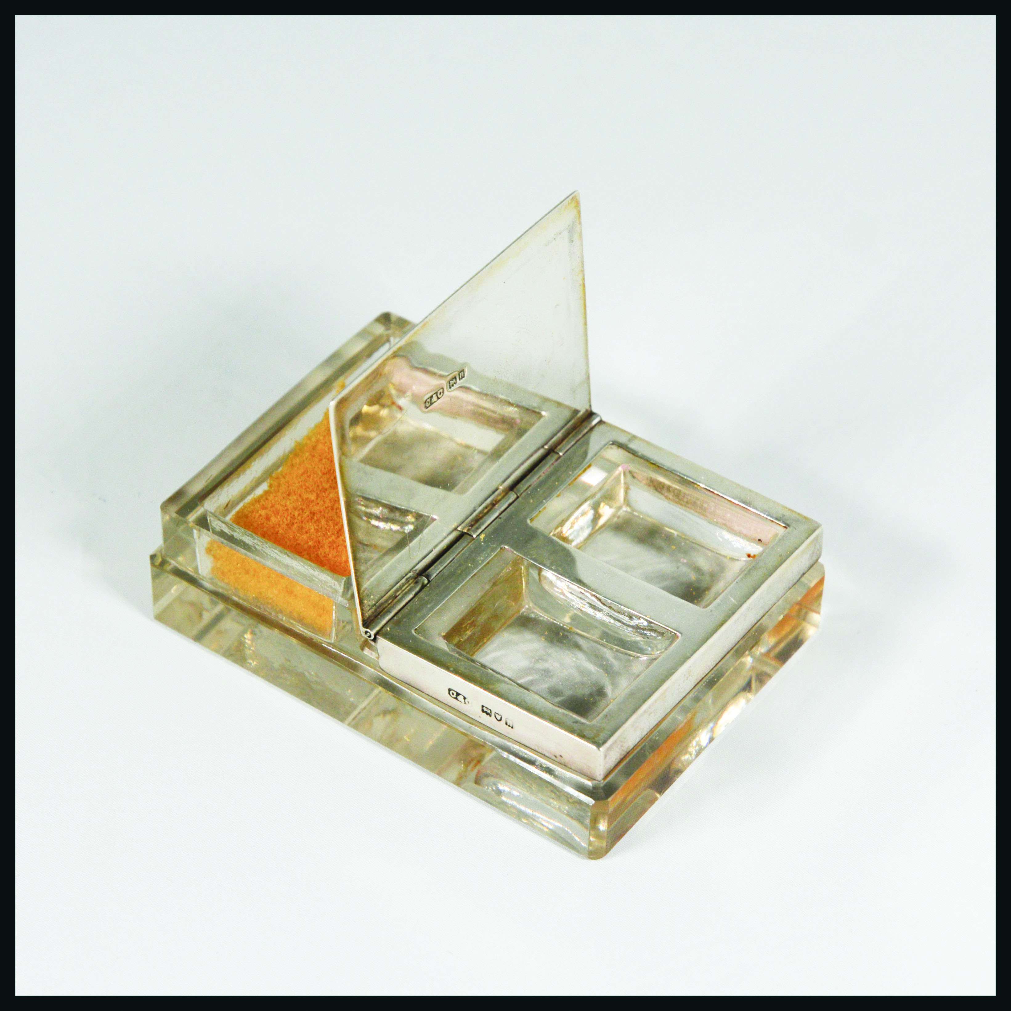 Lot 60027 - Group of three stamp boxes incl. 1911 silver double ...