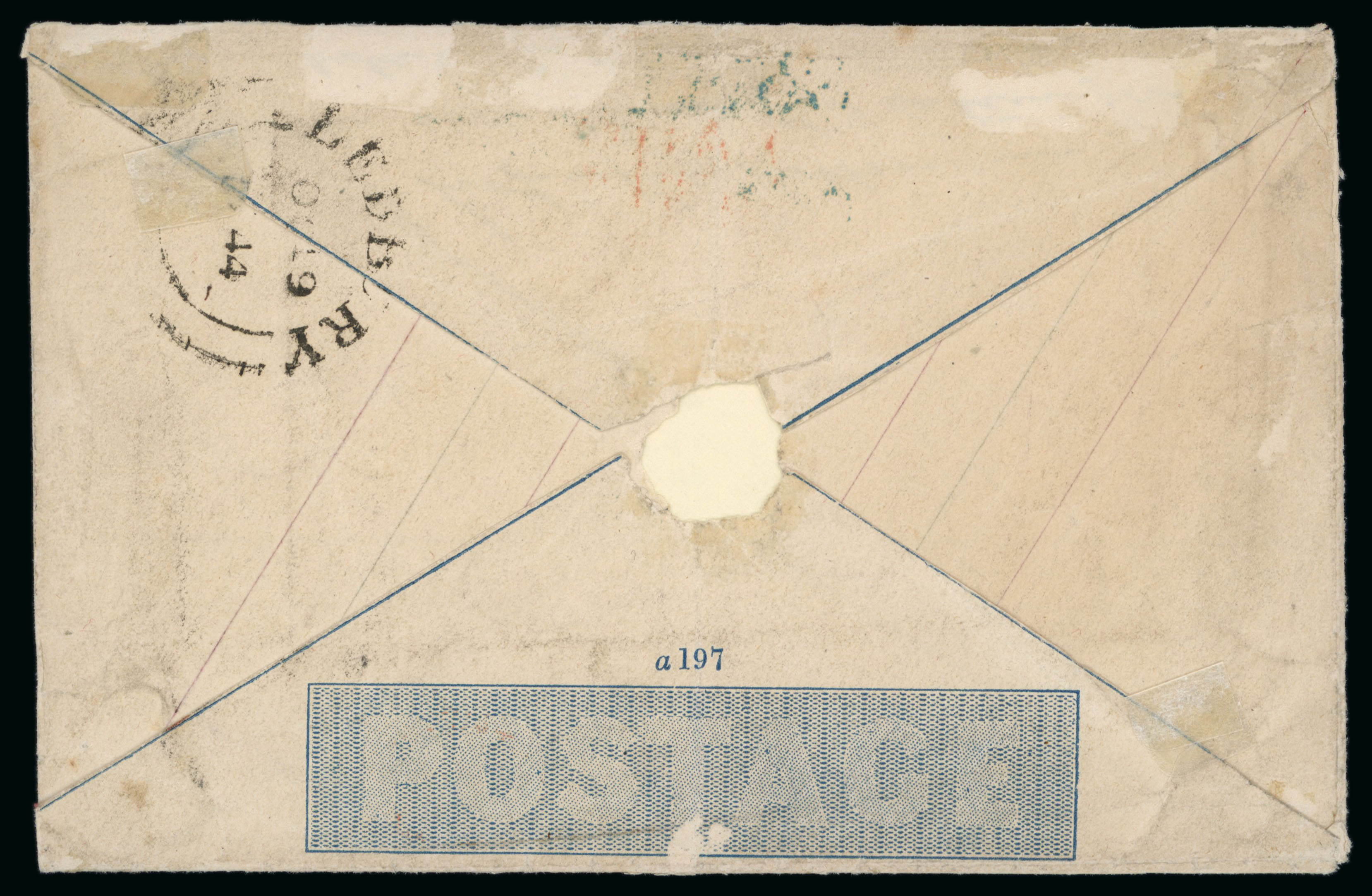 Lot 70037 - 1840 2d Mulready envelope cancelled by a perfectly struck ...