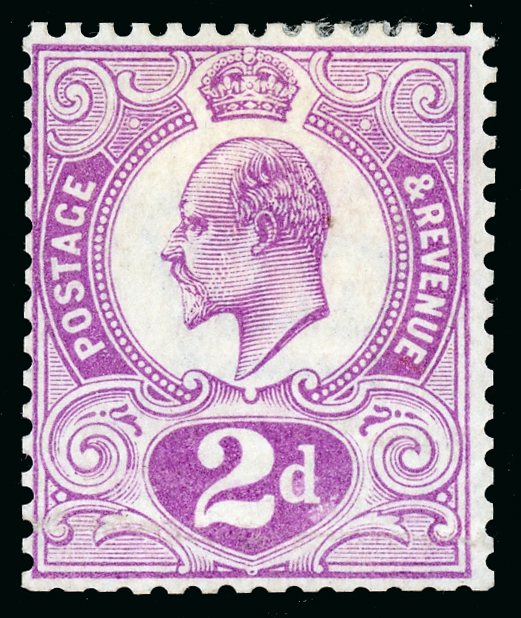 Lot 10247 - 1909 2d. Tyrian plum, perforated colour trial (note ...