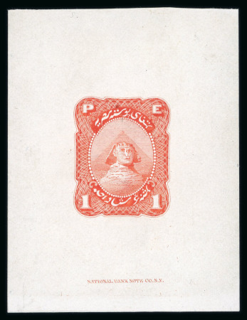 Lot 20214 - 1867 National Bank Note Co.: 1pi essay in orange red ...