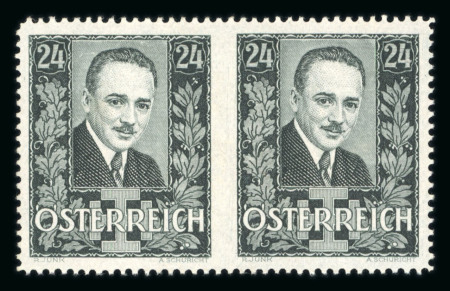 Lot 10337 - Austria Österreich 1934 Dollfuss 24g grün in waagr. Paar m ...