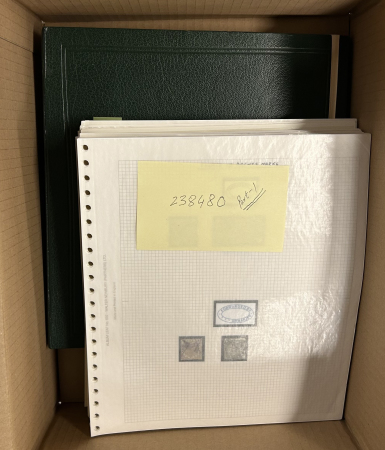 Lot 80700 - 1800-1900s 100+ pages of British India cancellation study ...